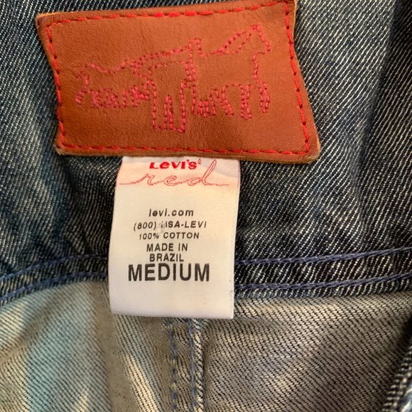 Levi's | Tops | Vintage Early 200s Levi Red Tag Womens Crop Denim Vest ...